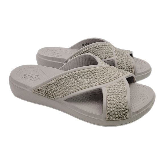 CROCS | Shoes | Crocs Sloane Diamante Embellished Wedge Slide Sandals ...